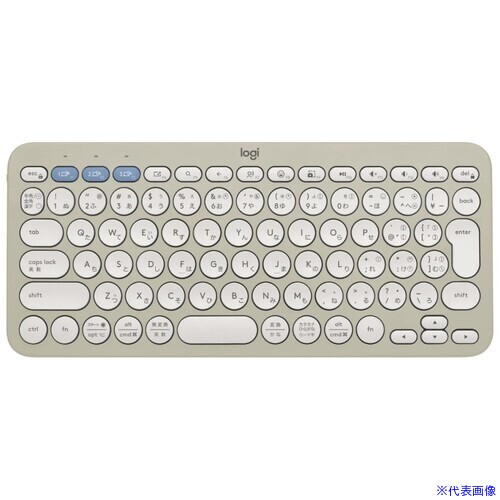 オレンジブック トラスコ中山　TRUSCOLogicool キーボード PEBBLE KEYS 2 K380S グレージュ 〔品番:K380SGY〕[ 注番:7400255]特長●Bluetooth接続キーボード、Win Mac IOSなど...