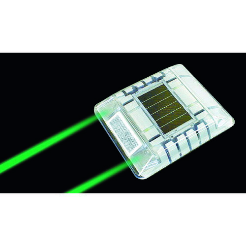 オレンジブック トラスコ中山　TRUSCOCATEYE ルミナスアイ・マイティ ソーラー式点滅 片面 緑 〔品番:LE260G2〕[ 注番:7520239]特長●ソーラー式のため、太陽光が当たる箇所では電池交換不要です。（約2〜3年間）●付...