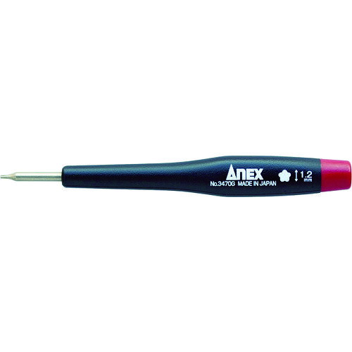 オレンジブック トラスコ中山　TRUSCOアネックス 特殊精密ドライバー5溝(1.2) 〔品番:3470G〕[ 注番:7536305]特長●携帯電話、コンピューターなどに使用されているねじ用の特殊精密ドライバーです。●グリップ後部は回転キャ...
