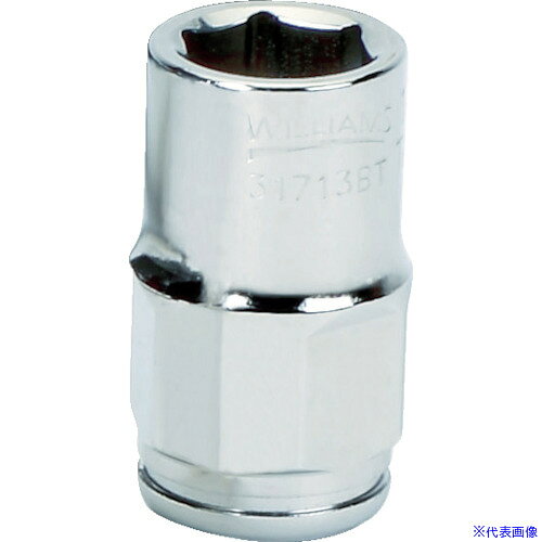 オレンジブック トラスコ中山　TRUSCOWILLIAMS 3/8ドライブ 貫通ソケット 6角 15mm 〔品番:JHW31715BT〕[ 注番:7575190]特長●ソリッドエンド部が6角になっており、メガネレンチや専用ラチェットレンチを...