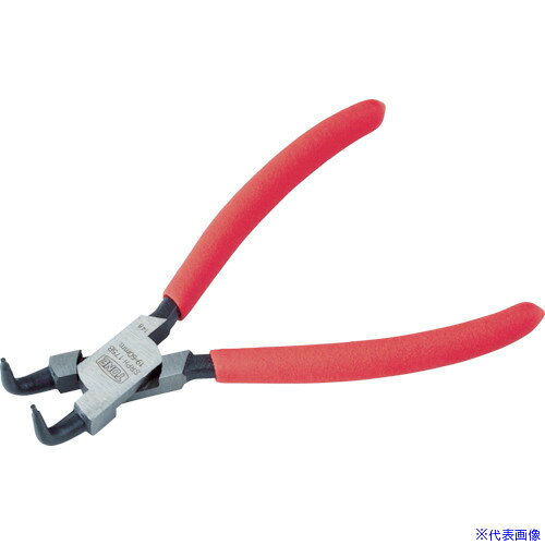 オレンジブック トラスコ中山　TRUSCOTONE スナップリングプライヤ(ベントタイプ 穴用) 全長210mm リング使用範囲40〜100mm 〔品番:SRPH200B〕[ 注番:7607661]特長●先端部は逆テーパー状でスナップリング...