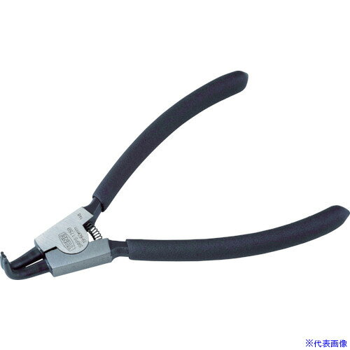オレンジブック トラスコ中山　TRUSCOTONE スナップリングプライヤ(ベントタイプ 軸用) 全長130mm リング使用範囲3〜10mm 〔品番:SRPS125BF〕[ 注番:7607695]特長●先端部は逆テーパー状でスナップリングを...