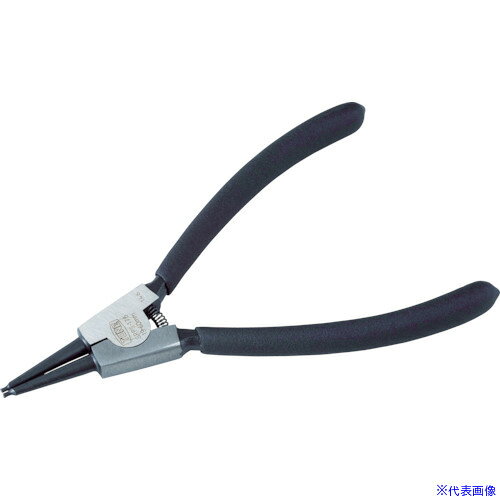 オレンジブック トラスコ中山　TRUSCOTONE スナップリングプライヤ(ストレートタイプ 軸用) 全長225mm リング使用範囲40〜100mm 〔品番:SRPS200〕[ 注番:7607733]特長●先端部は逆テーパー状でスナップリン...