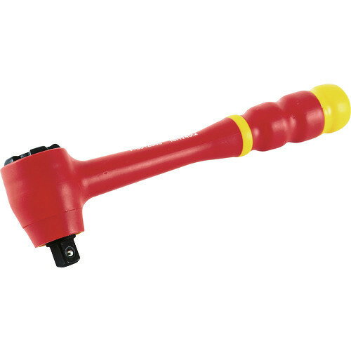 オレンジブック トラスコ中山　TRUSCOTRUSCO 絶縁ラチェットハンドル 3/8 〔品番:TZRH3〕[ 注番:7623941]特長●ワンプッシュでソケットを取り外し可能です。●耐電圧試験済みです。●安全を目視で確認できるセーフティー...