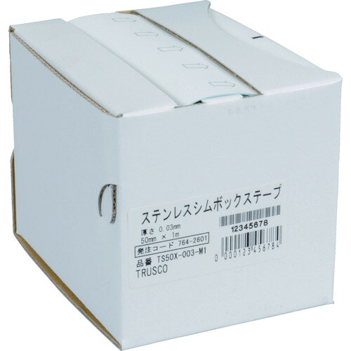 オレンジブック トラスコ中山　TRUSCOTRUSCO ステンレスシムボックステープ 0.1 100mmX1m 〔品番:TS100X01M1〕[ 注番:7642563]特長●機械同士のすき間を埋めたり、調整用に使用できます。●テープ状になっ...