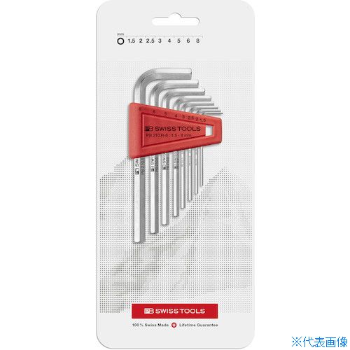 オレンジブック トラスコ中山　TRUSCOPBスイスツールズ 六角棒レンチセット8本組(ブリスターパック入り) 〔品番:210H8CN〕[ 注番:7645643]特長●ホルダー付きです。●パッケージ付です。仕様●セット内容(本)：8●セット...