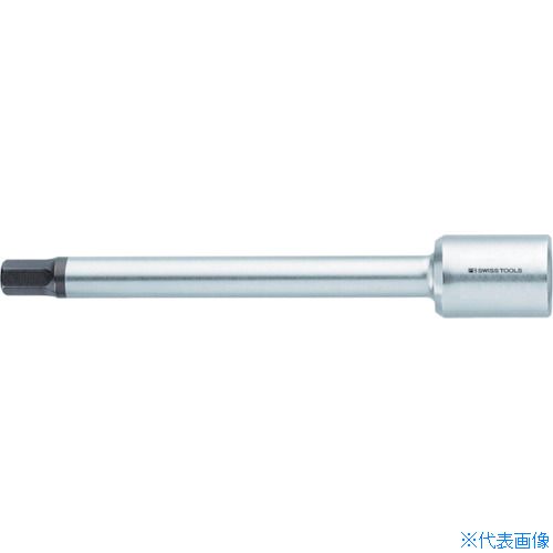 オレンジブック トラスコ中山　TRUSCOPBスイスツールズ 【売切廃番】ロングヘキサゴンビットソケット 対辺寸法7mm 差込角9.5mm 全長120mm 〔品番:V102117〕[ 注番:7646445]特長●強度抜群のロングタイプビット...