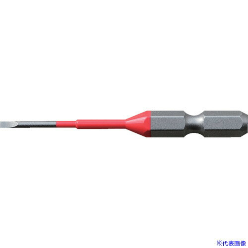 オレンジブック トラスコ中山　TRUSCOアネックス 片頭ドライバービット 刃先−1.8×全長65mm チューブ色:赤 (2本入) 〔品番:ACMM1865〕[ 注番:7647611]特長●1本で2サイズ使用できます。●電動ドライバー装着時...