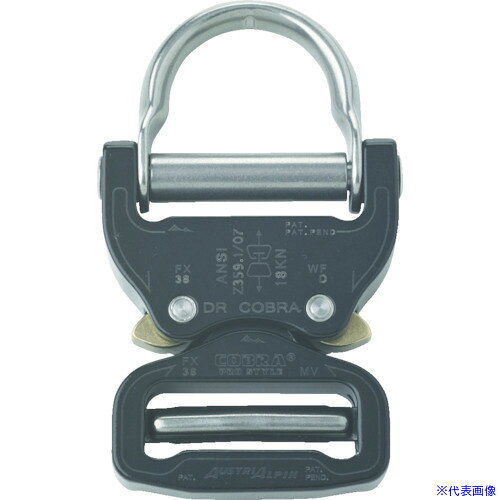 オレンジブック トラスコ中山　TRUSCOALPIN 【売切廃番】 COBRAプロスタイルANSI バックル 38MM Dリング ブラック 〔品番:FX38KVD〕[ 注番:7669402]特長●ANSI規格に準拠した破断強度18kNの強靭...