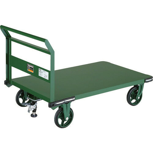 オレンジブック トラスコ中山　TRUSCOTRUSCO 鋼鉄製運搬車 1200X750 Φ200鋳物車輪 Lストッパー付 〔品番:OH1SS〕[ 注番:7680716]特長●鋳物製キャスターの採用で鋼板製キャスターを採用した台車に比べてより...