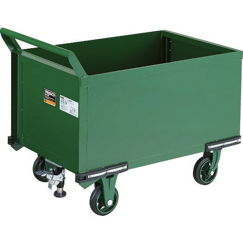 オレンジブック トラスコ中山　TRUSCOTRUSCO 鋼鉄製運搬車 900X600 前方トビラ Lストッパー付 〔品番:OH24PSS〕[ 注番:7680732]特長●バラ物の運搬・鉄くずなどの保管・運搬に最適です。●キャスターの4角前後...