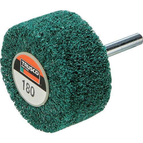 オレンジブック トラスコ中山　TRUSCOTRUSCO ナイロン軸付ホイール 外径30×厚み25×軸6 180♯ (5個入) 〔品番:UFN325180〕[ 注番:7683065]特長●ステンレス、一般金属兼用です。●ナイロン繊維がクッショ...