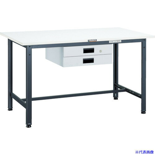 オレンジブック トラスコ中山　TRUSCOTRUSCO 軽荷重作業台(300kg)AE型 900X600XH740 薄型2段引出付 ホワイト色 〔品番:AE0960UDK2W〕[ 注番:7701446]特長●仕分けに便利な2段引出し付です。...