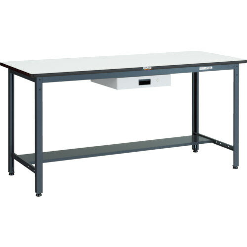 オレンジブック トラスコ中山　TRUSCOTRUSCO 中荷重立作業台(500kg)HAEW型 900X600XH885 薄型1段引出付 ダークグレー色 〔品番:HAEWP0960UDK1〕[ 注番:7702124]特長●薄型引出し付きで工...