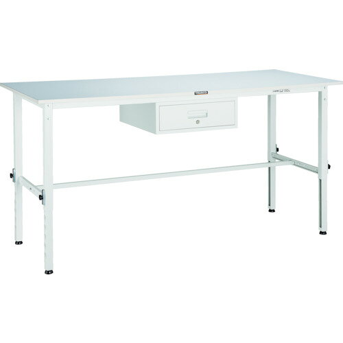 オレンジブック トラスコ中山　TRUSCOTRUSCO 軽荷重作業台高さ調節式(150kg)AEM型 900X600XH650〜950 1段引出付 グリーン色 〔品番:RAEM0960F1〕[ 注番:7702884]特長●650〜950mm...