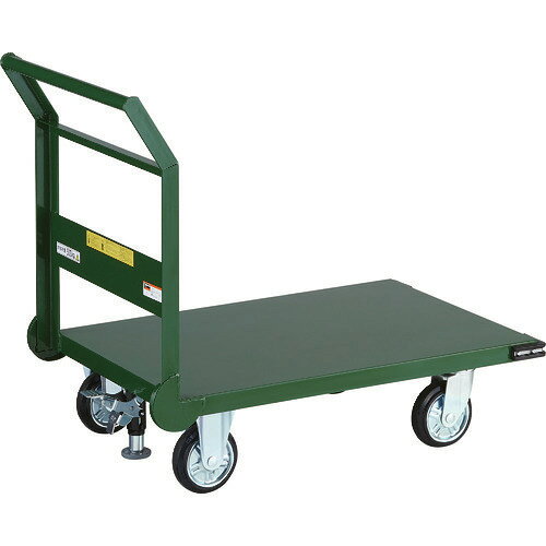 オレンジブック トラスコ中山　TRUSCOTRUSCO 鋼鉄製運搬車 1200X600 Φ150プレス車 Lストッパー付 〔品番:SH2LNSS〕[ 注番:7726414]特長●前角部にクッションゴムがあり安全です。●車輪に標準ラジアルベア...