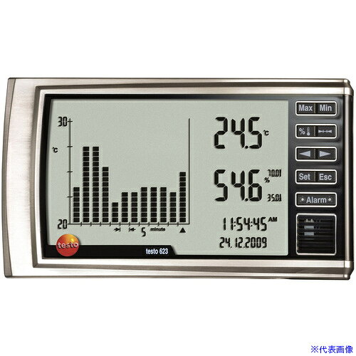 オレンジブック トラスコ中山　TRUSCOTESTO 卓上温湿度計 testo 623 〔品番:TESTO623〕[ 注番:7736894]特長●卓上式タイプの壁掛式温湿度計です。●過去12週間分のグラフ表示機能付きです。●現在の気体温度、...