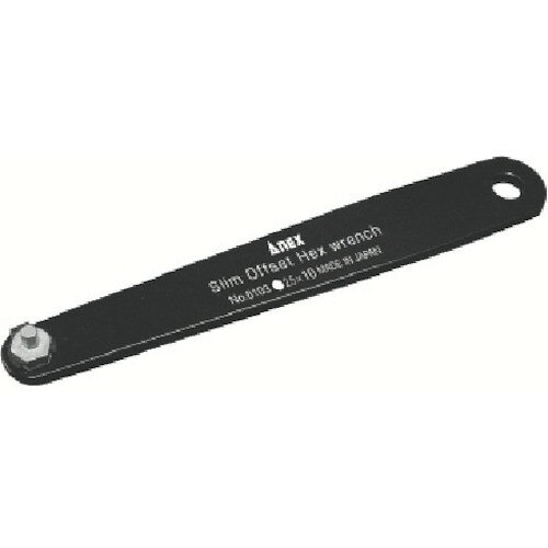オレンジブック トラスコ中山　TRUSCOアネックス スリムオフセット六角レンチH2.5×10 〔品番:61032.5MM10〕[ 注番:7742983]特長●ヘッド幅10mmの極薄型です。●極薄ヘッド、より狭い作業スペースで使用できます。...