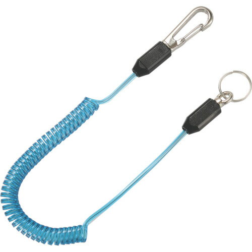 オレンジブック トラスコ中山　TRUSCOトップ工業(TOP) スリム四角コイルセーフティコードHisqare 蛍光ブルー 最大長さ1250/自然長330mm 〔品番:SFC212SB〕[ 注番:7798199]特長●復元力が高い四角コイル...