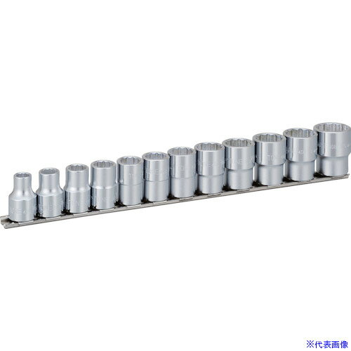 オレンジブック トラスコ中山　TRUSCOTONE ソケットセット(12角・ホルダー付)インチサイズ 12pcs 〔品番:HDB412〕[ 注番:7811233]特長●ソケットの取り外しが容易なアルミタイプのソケットホルダで作業効率がアップ...