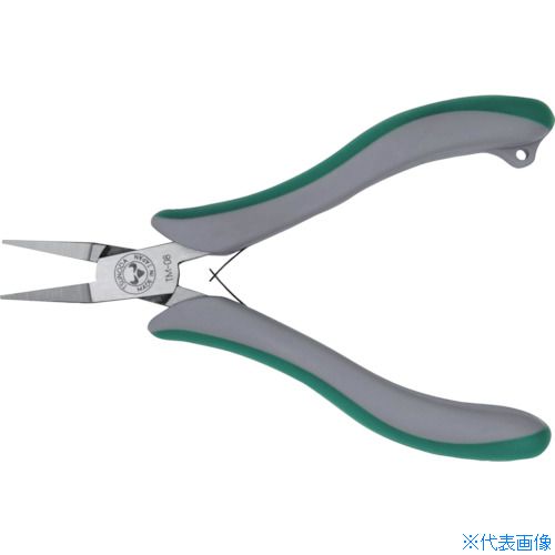 オレンジブック トラスコ中山　TRUSCOTTC Trinity 先細リードペンチ(溝無) 〔品番:TM08〕[ 注番:7852851]特長●手で持ちにくい小さい部品を傷つけずに取り付け、取り外しが出来ます。●三枚合わせ構造採用で、使い込ん...