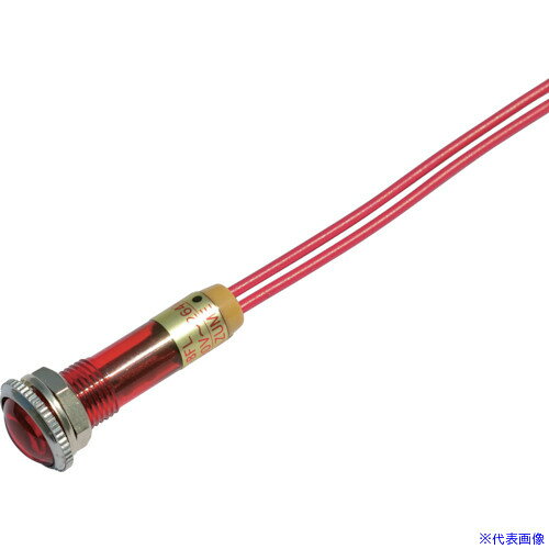 オレンジブック トラスコ中山　TRUSCOサカヅメ LED表示灯 DA−8FL−4 (AC/DC200V接続) Φ8 赤 〔品番:DA8FL4ACDC200VR〕[ 注番:7888490]特長●抵抗器内蔵の高輝度LED表示灯です。●AC/D...