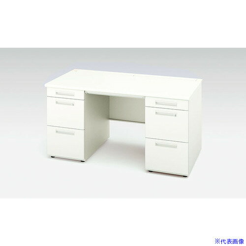 オレンジブック トラスコ中山　TRUSCONAIKI 両袖デスク XEHH型/天板:ホワイト 本体:クリアーホワイト/W1400×D700×H720 〔品番:XEHH147GGWH〕[ 注番:7923562]特長●これからのワークスタイルに...
