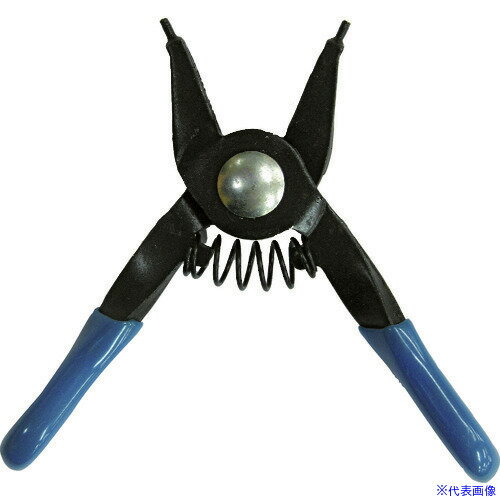 オレンジブック トラスコ中山　TRUSCOTHREEAXIS スナップリングプライヤー 先曲り45° 穴用 〔品番:11339〕[ 注番:7983280]特長●本体が小柄なので、狭い場所での作業に最適です。●C型形状の止め具、スナップリング...