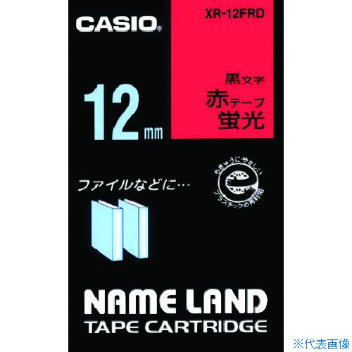 オレンジブック トラスコ中山　TRUSCOカシオ 【純正】 ネームランド用蛍光赤色テープに黒文字12mm 〔品番:XR12FRD〕[ 注番:8036750]特長●蛍光色で目立ちます。用途●ネームランド専用テープカートリッジ。仕様●テープ幅(...