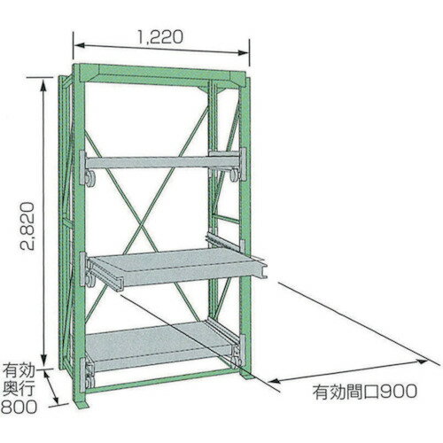 オレンジブック トラスコ中山　TRUSCOKDS スライドラックSSR10−2809−3HT 〔品番:SSR1028093HT〕[ 注番:8050912]特長●本体前面に出っ張りがないため、最小スペースでの設置が可能になります。また、シェル...