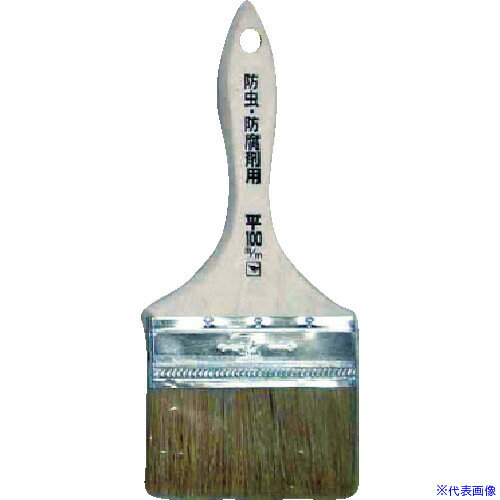 オレンジブック トラスコ中山　TRUSCOKOWA 防虫防腐剤用刷毛 平100mm 〔品番:12570〕[ 注番:8066289]特長●毛腰の強い豚毛使用の刷毛です。用途●防虫・防腐剤用。仕様●刷毛幅(mm)：100●毛丈(mm)：50●玉...