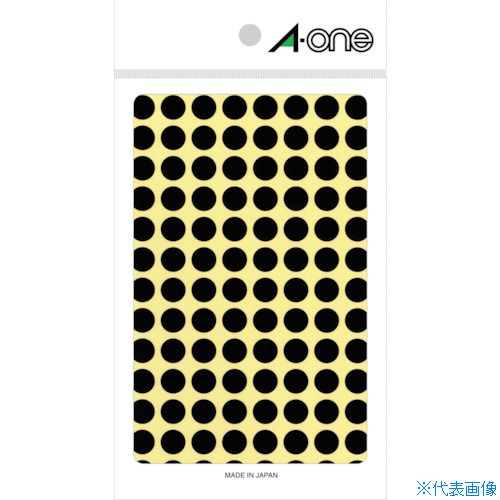 オレンジブック トラスコ中山　TRUSCO3M エーワン[[TM上]] カラーラベル 丸型 9mmΦ 黒 (14枚入) 〔品番:07009〕[ 注番:8066526]特長●豊富なカラーで識別に便利な丸型のラベルです。用途●グラフや分布図の作...
