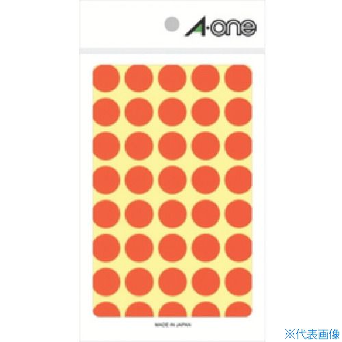 オレンジブック トラスコ中山　TRUSCO3M エーワン[[TM上]] カラーラベル 丸型 15mmΦ 橙 (14枚入) 〔品番:07025〕[ 注番:8066560]特長●豊富なカラーで識別に便利な丸型のラベルです。用途●グラフや分布図の...
