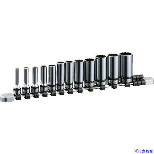 オレンジブック トラスコ中山　TRUSCOネプロス 9.5sq.ディープソケットセット(12コ組) 差込数9.5mm 6角 12角 〔品番:NTB3L12XA〕[ 注番:8070563]特長●接触面をより大きくすることで薄肉部への応力の集中...