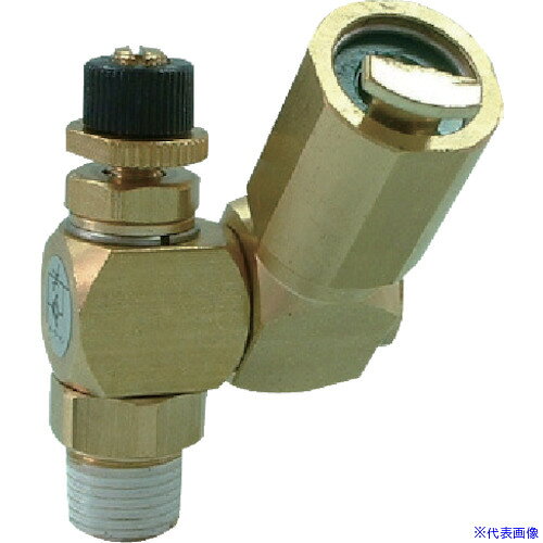 オレンジブック トラスコ中山　TRUSCOチヨダ タッチコネクタースピードコントローラーβ 4mm R1/8 〔品番:CB401SCI〕[ 注番:8082594]特長●取り出し口が3次元方向に動きます。●流量調整がスムーズに行えます。●用具...