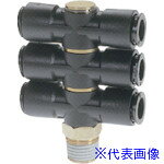 オレンジブック トラスコ中山　TRUSCOチヨダ チューブ継手 フジ トリプルバンジョー(樹脂) 12mm R1/2 〔品番:12R04D3〕[ 注番:8083234]特長●用具不要のワンタッチ着脱です。●チューブへの傷がつきにくいロック構...