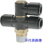 オレンジブック トラスコ中山　TRUSCOチヨダ チューブ継手 フジ ダブルバンジョー(樹脂) 12mm R3/8 〔品番:12R03S1D1〕[ 注番:8083264]特長●用具不要のワンタッチ着脱です。●チューブへの傷がつきにくいロック...