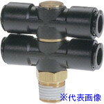 オレンジブック トラスコ中山　TRUSCOチヨダ チューブ継手 フジ ダブルバンジョー(樹脂) 12mm R1/2 〔品番:12R04D2〕[ 注番:8083272]特長●用具不要のワンタッチ着脱です。●チューブへの傷がつきにくいロック構造...