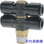 オレンジブック トラスコ中山　TRUSCOチヨダ チューブ継手 フジ ダブルバンジョー(樹脂) 8mm R1/8 〔品番:8R01D2〕[ 注番:8083920]特長●用具不要のワンタッチ着脱です。●チューブへの傷がつきにくいロック構造です...