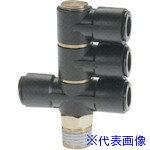 オレンジブック トラスコ中山　TRUSCOチヨダ チューブ継手 フジ トリプルバンジョー(樹脂) 8mm R1/8 〔品番:8R01S2D1〕[ 注番:8083928]特長●用具不要のワンタッチ着脱です。●チューブへの傷がつきにくいロック構...