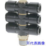 オレンジブック トラスコ中山　TRUSCOチヨダ チューブ継手 フジ トリプルバンジョー(樹脂) 8mm R1/4 〔品番:8R02D3〕[ 注番:8083934]特長●用具不要のワンタッチ着脱です。●チューブへの傷がつきにくいロック構造で...