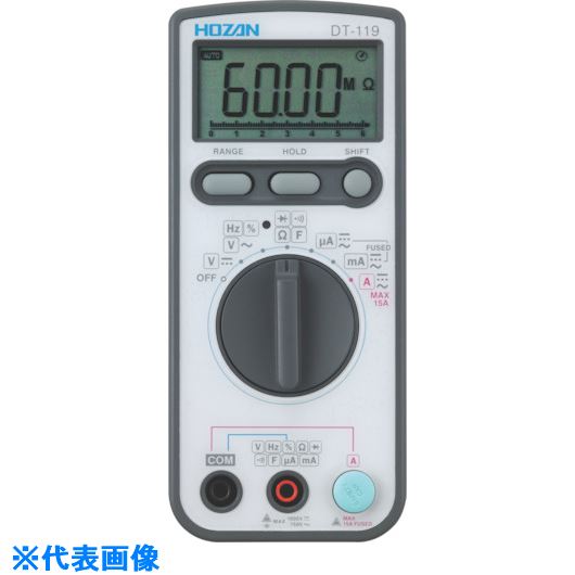 オレンジブック トラスコ中山　TRUSCOHOZAN デジタルマルチメータ 〔品番:DT119〕[ 注番:8107681]特長●多機能なデジタルマルチメータです。●直感的に値が確認できるバーグラフ付。●立てかけて使用可能なスタンド付。●視認...