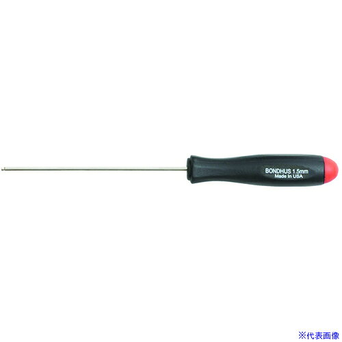 オレンジブック トラスコ中山　TRUSCOBONDHUS ボールポイント・ドライバー 1.5mm(メッキ) No.16650 〔品番:JS1.5MM〕[ 注番:8108488]特長●人間工学に基づいて設計されたグリップは握りやすく、小さな力...