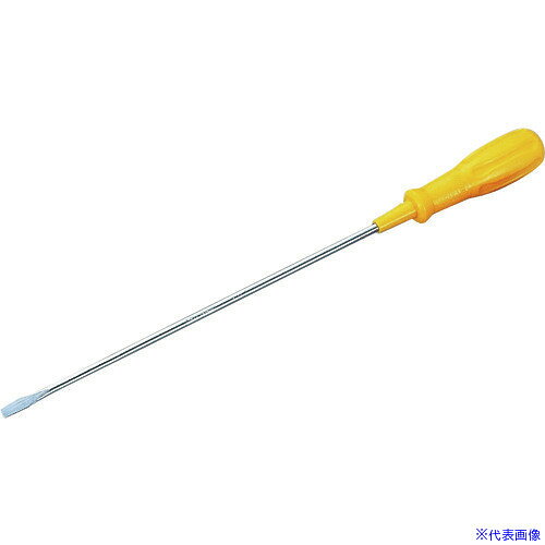 オレンジブック トラスコ中山　TRUSCOTONE 樹脂柄ドライバー 長軸ドライバー (−)0.8×6.0 〔品番:LDM〕[ 注番:8109181]特長●全長が395mmと長く、従来のドライバーでは届かない箇所の作業に最適です。用途●マイ...