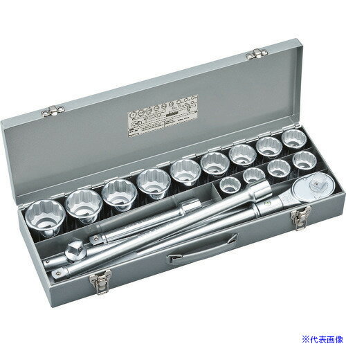 オレンジブック トラスコ中山　TRUSCOTONE ソケットレンチセット吋目 17pcs 〔品番:200〕[ 注番:8109231]特長●メタルケースと頑丈な梨地トレー、グッドデザイン賞を受賞した「次世代工具シリーズ」のハンドルを採用してい...