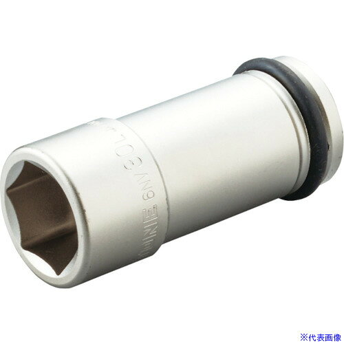 オレンジブック トラスコ中山　TRUSCOTONE インパクト用ロングソケット 対辺寸法25mm 全長100mm 〔品番:6NV25L〕[ 注番:8109655]特長●外観品質と防錆力の向上を図った無電解メッキ仕様のインパクト用ソケットです...