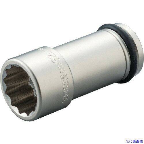 オレンジブック トラスコ中山　TRUSCOTONE インパクト用ロングソケット(12角) 対辺寸法17mm 差込角19.0mm 〔品番:6NW17L100〕[ 注番:8109658]特長●外観品質と防錆力の向上を図った無電解メッキ仕様のイン...