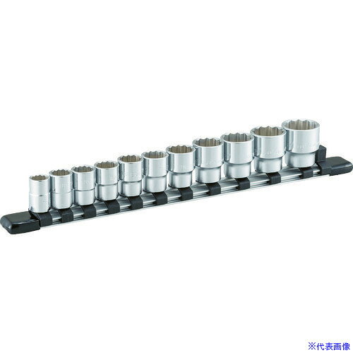 オレンジブック トラスコ中山　TRUSCOTONE ソケットセット(12角・ホルダー付)インチサイズ 11pcs 〔品番:HDB311〕[ 注番:8109746]特長●ソケットの取り外しが容易なアルミタイプのソケットホルダで作業効率がアップ...