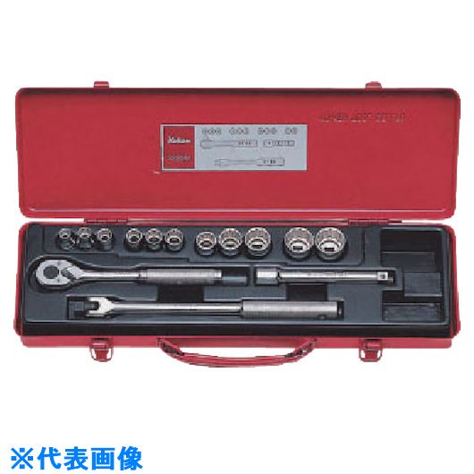 オレンジブック トラスコ中山　TRUSCOKo−ken ソケットセット 差込角9.5mm 〔品番:3220M〕[ 注番:8118738]特長●3405M 12角ソケット8、9、10、11、12、13、14、17、19、21、22仕様●差込角...
