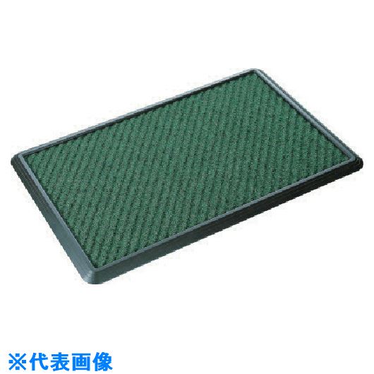オレンジブック トラスコ中山　TRUSCOコンドル 消毒マット #12セット(マット+ベース) 緑 〔品番:F3812S〕[ 注番:8121854]特長●マットに注いだ消毒液が足元を洗浄し、ばい菌を除去します。●マットとマットベースの2層式...